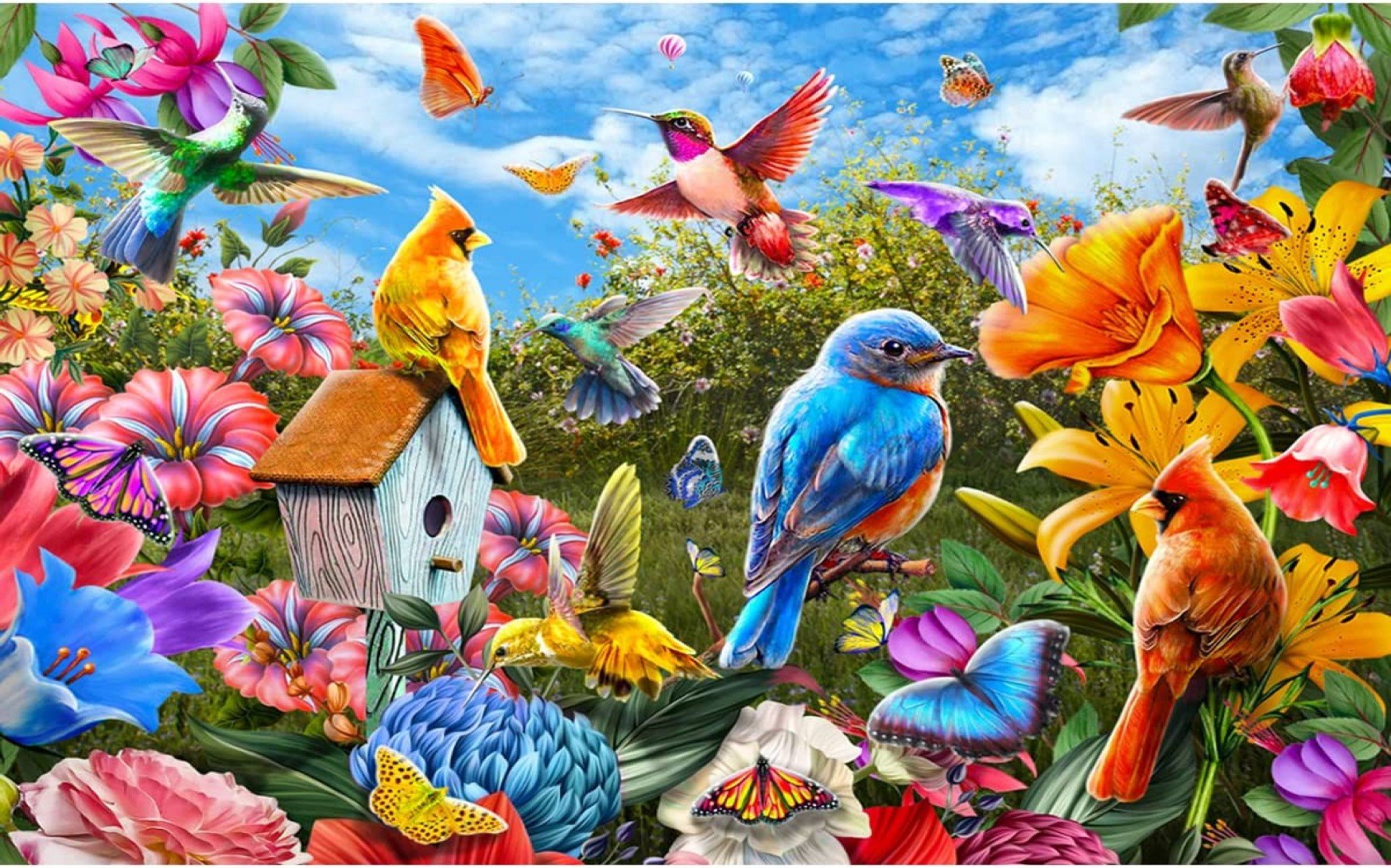 Solve Gathering of Birds jigsaw puzzle online with 294 pieces