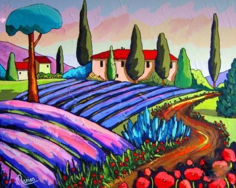 Jigsaw Puzzle | Colorful fields | 224 pieces | Jigidi