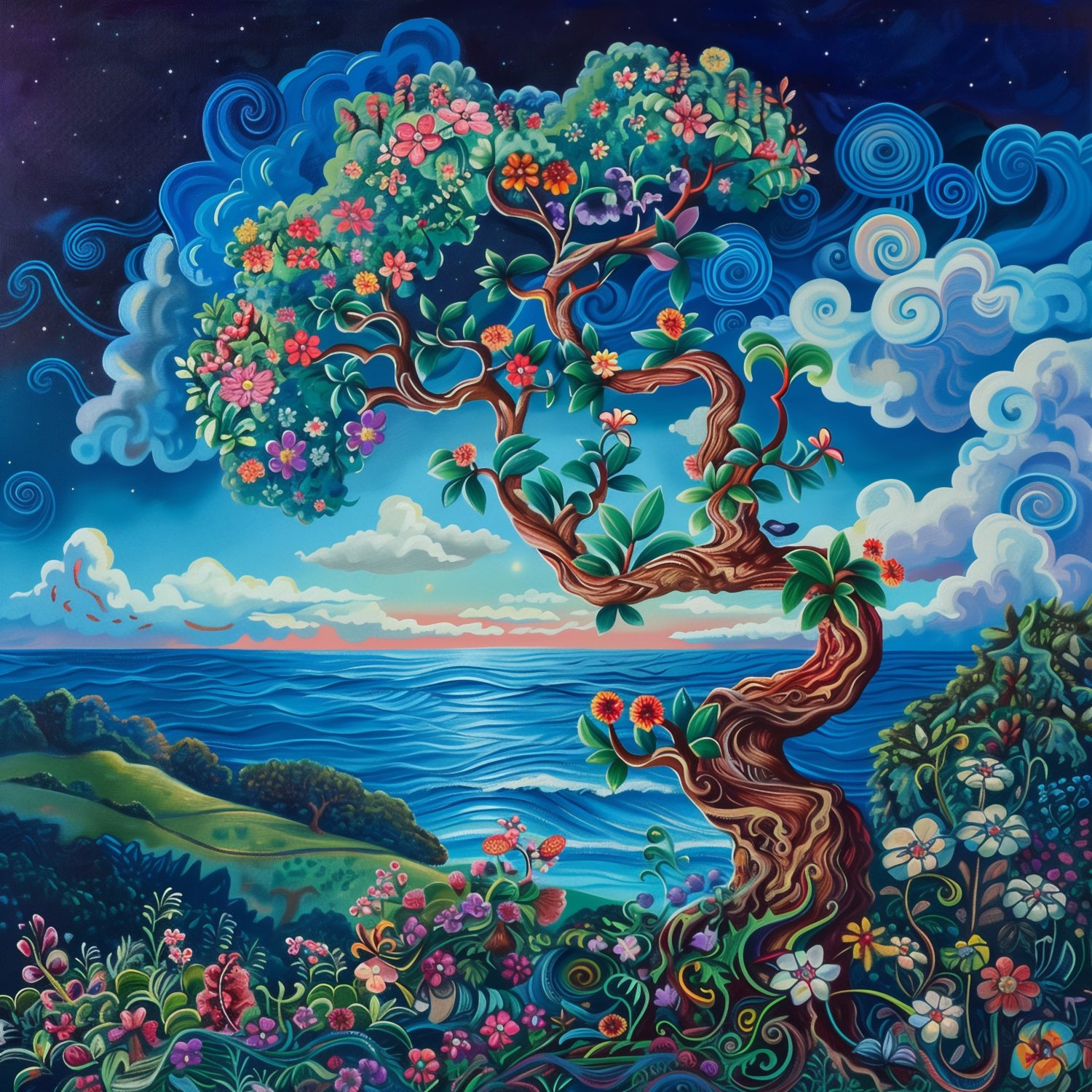 Solve Mystical Tree 01 jigsaw puzzle online with 256 pieces