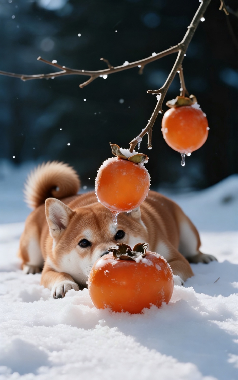 Solve Snow & Persimmon Verse jigsaw puzzle online with 60 pieces