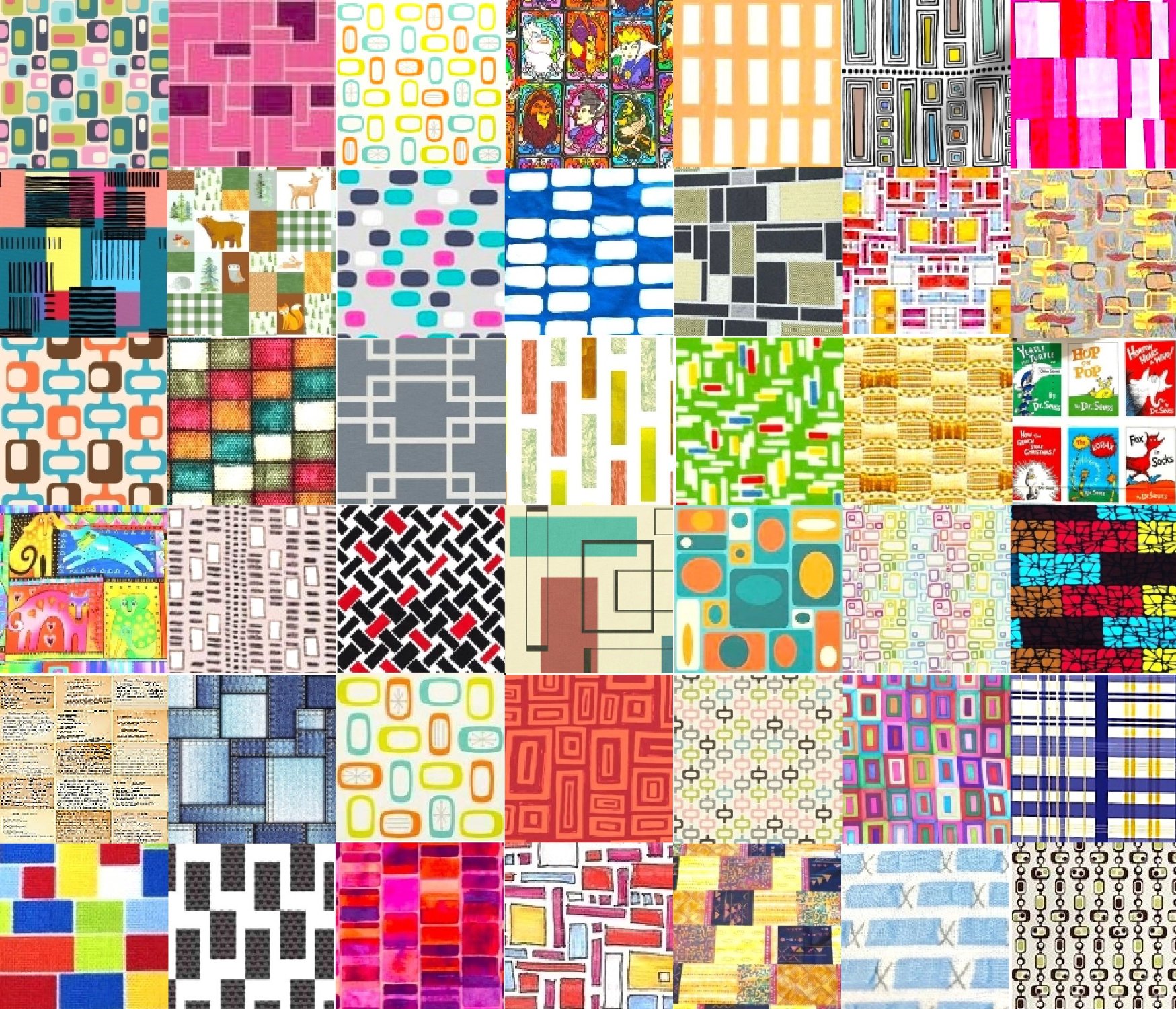 Solve PATCHWORK RECTANGLES 40 jigsaw puzzle online with 72 pieces