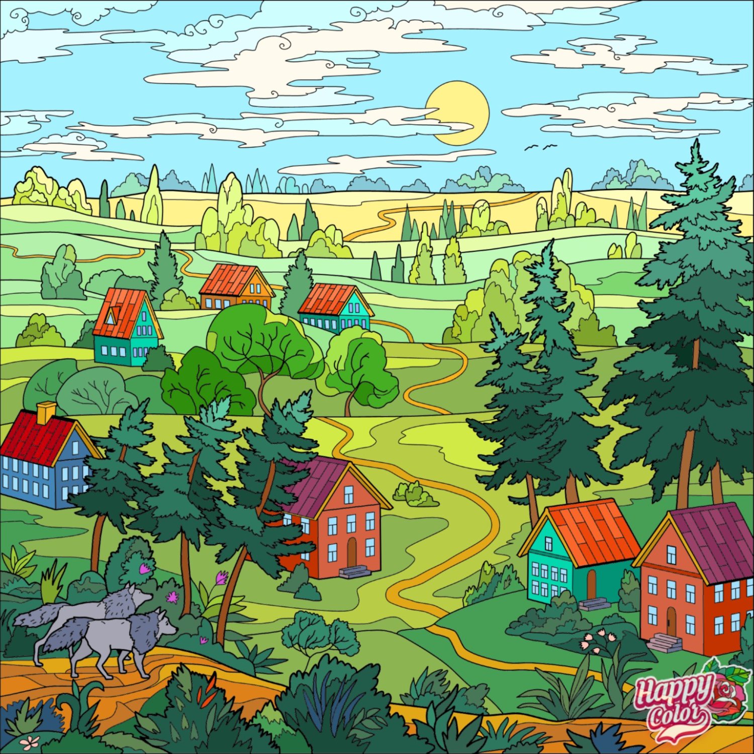 Solve Village jigsaw puzzle online with 100 pieces
