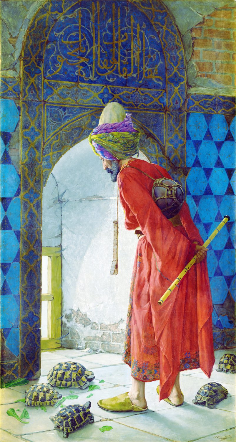 Solve Osman Hamdi Bey (Turkish, 1842-1910) - The Tortoise Trainer ...