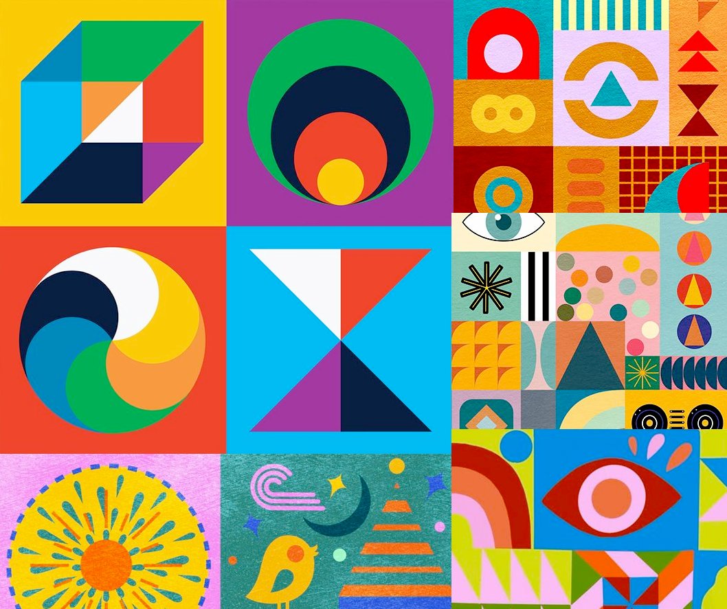 Solve Shapes Mashup jigsaw puzzle online with 120 pieces