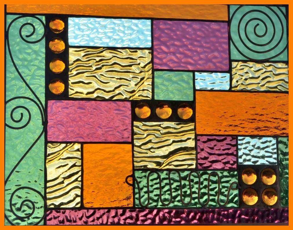 Solve Tiffany stained glass window jigsaw puzzle online with 48 pieces