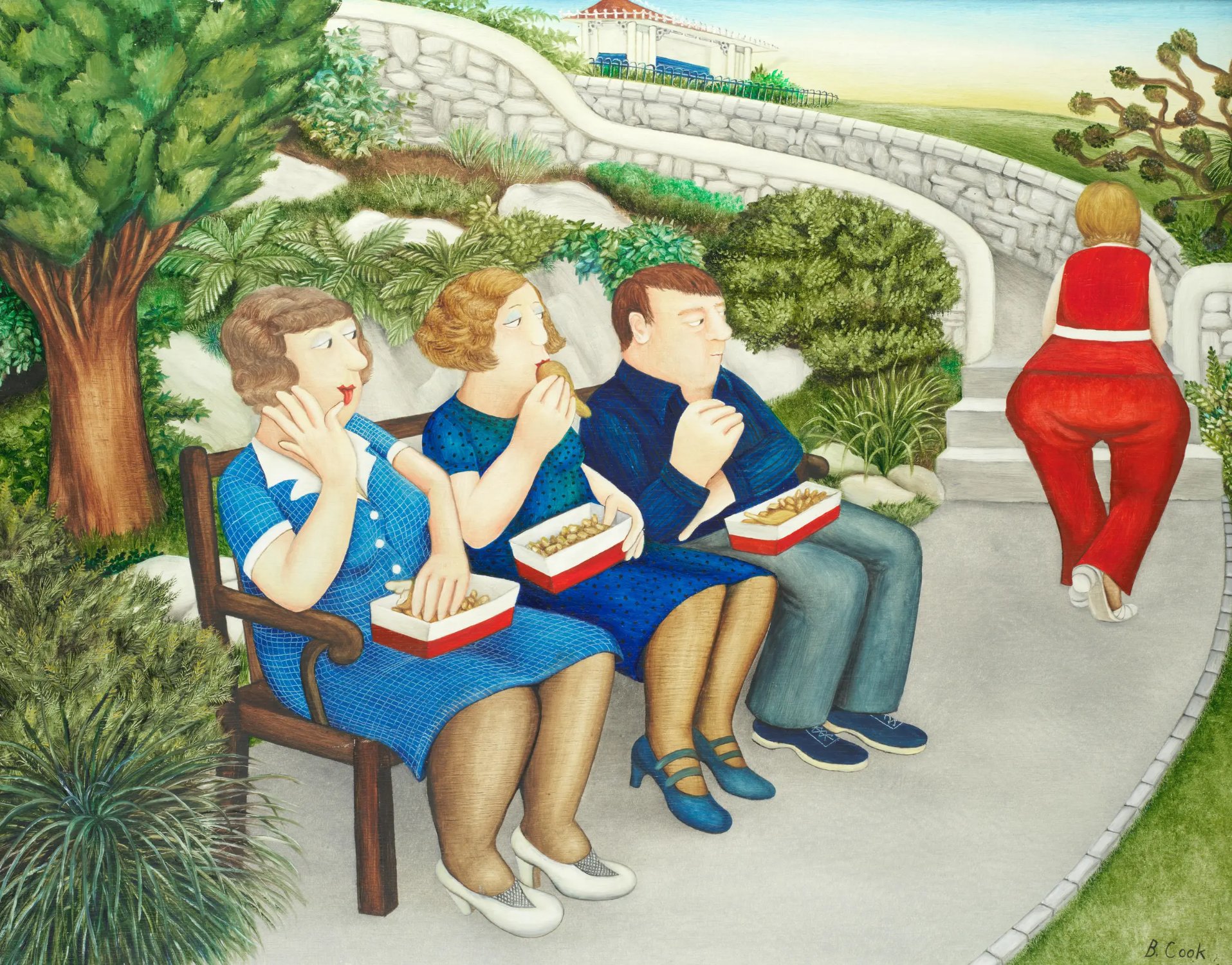 Solve hips and chips by beryl cook (british, 1926 - 2006) image jigsaw ...