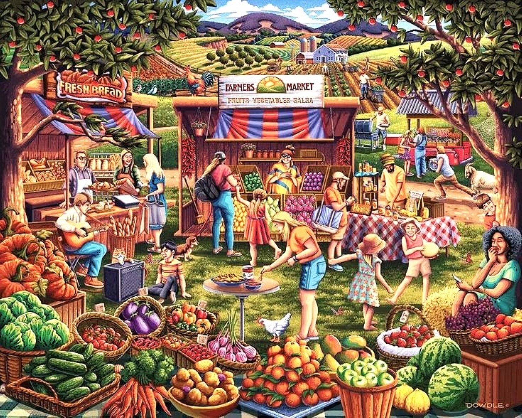 Solve Farmer's Market jigsaw puzzle online with 80 pieces