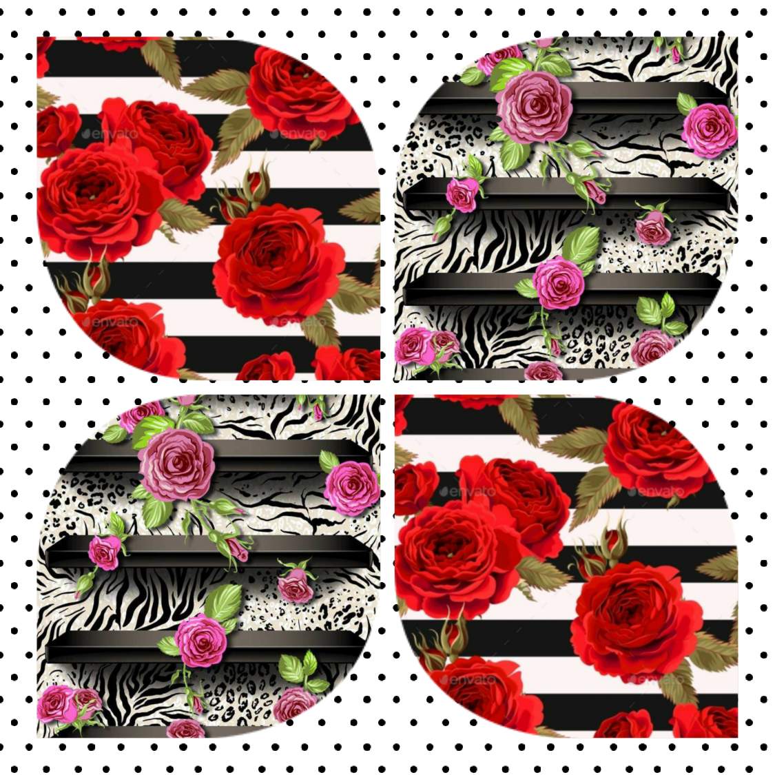 Solve Dotty about Roses jigsaw puzzle online with 81 pieces