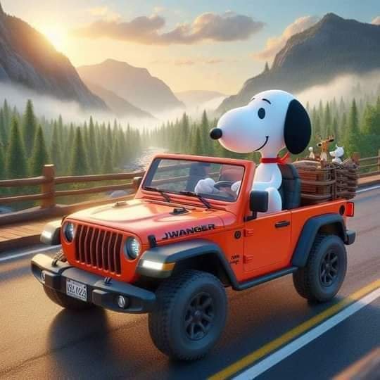 Solve Snoopy Jeep jigsaw puzzle online with 9 pieces