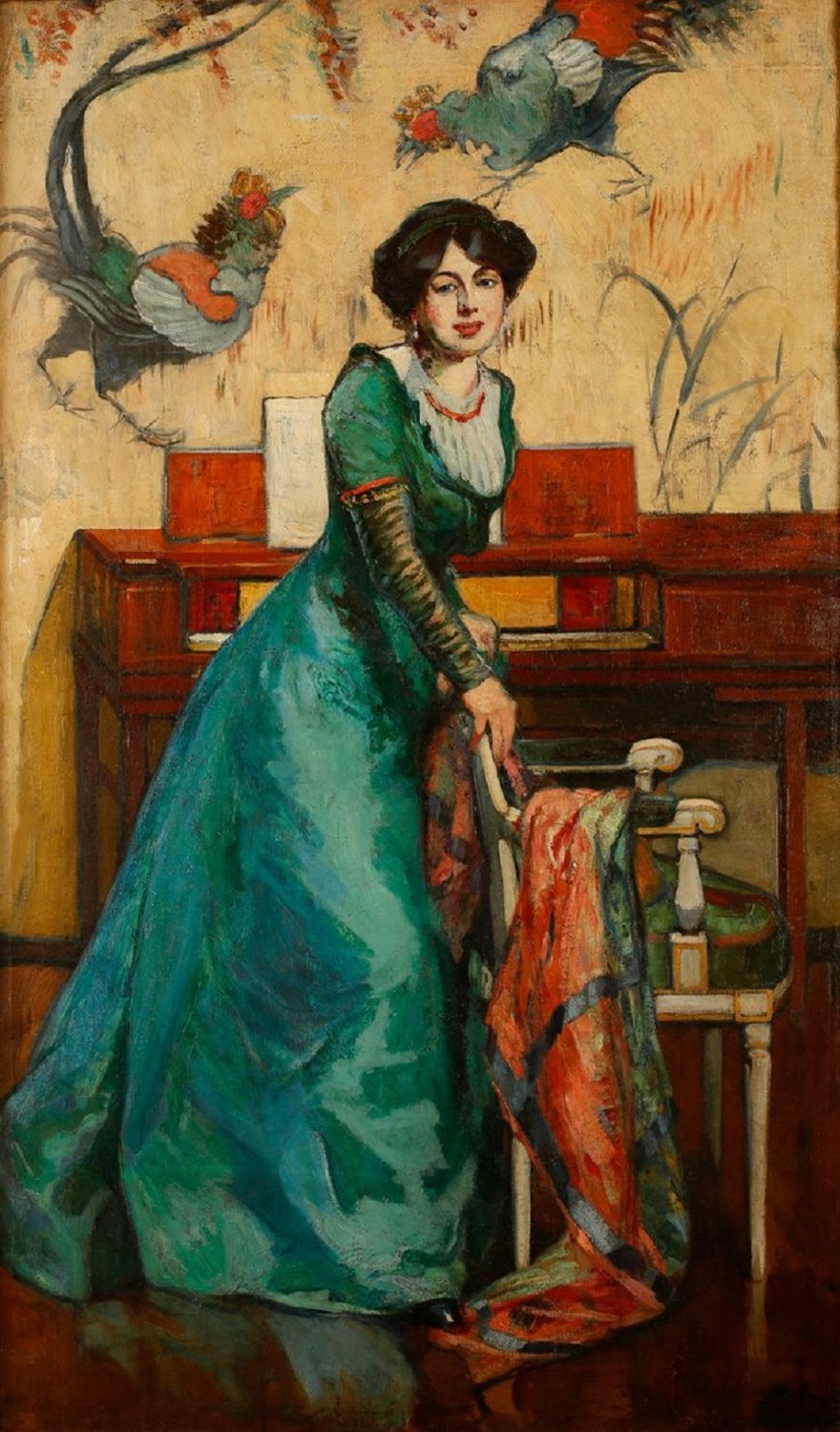 Solve Ethel Wright, The Music Room, Portrait of Una Dugdale Duval, ca ...