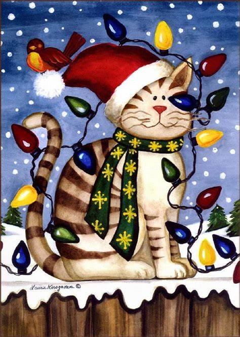 Solve Christmas Cat jigsaw puzzle online with 88 pieces