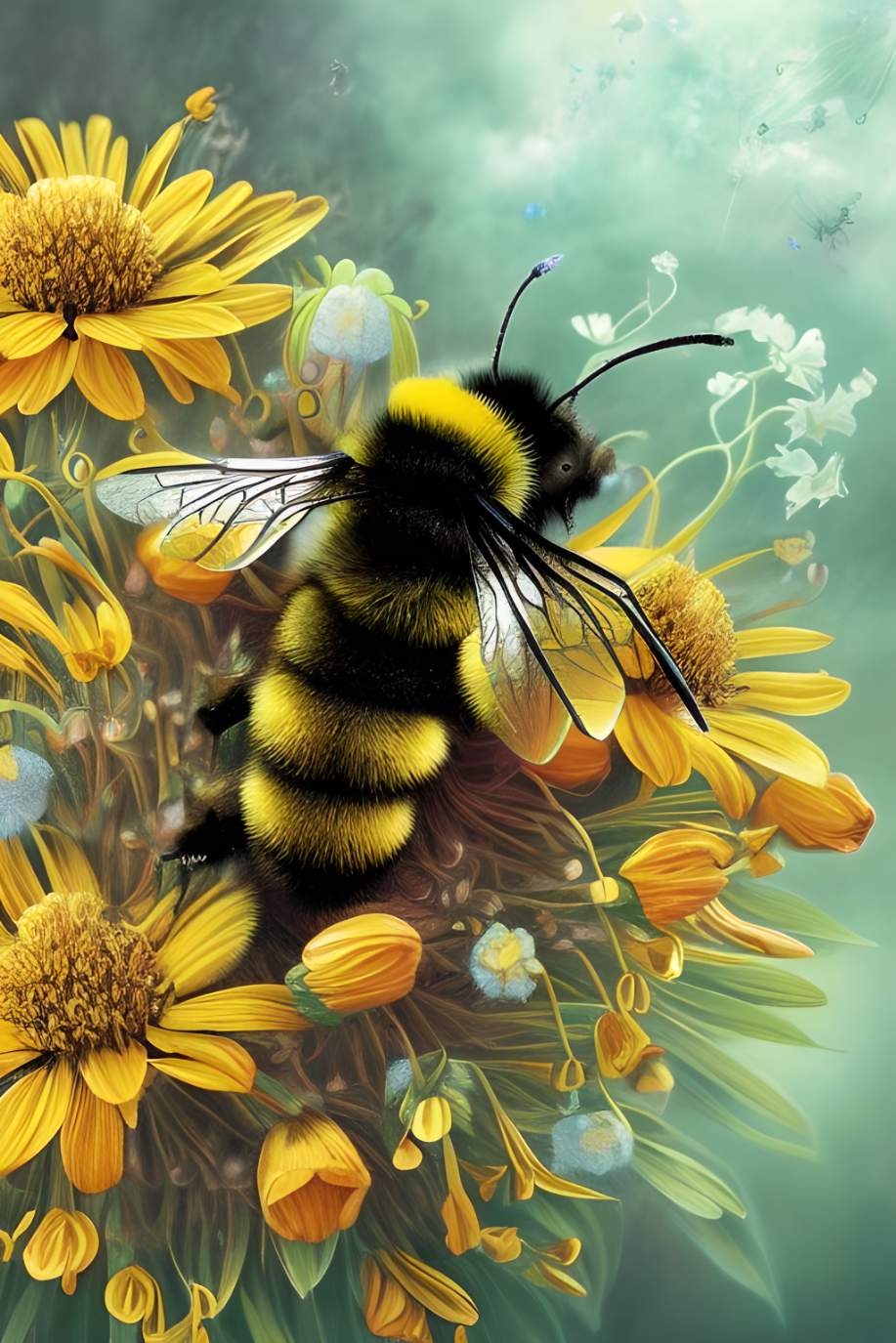 Solve Bumble Bee, LOOK OUT!! jigsaw puzzle online with 77 pieces