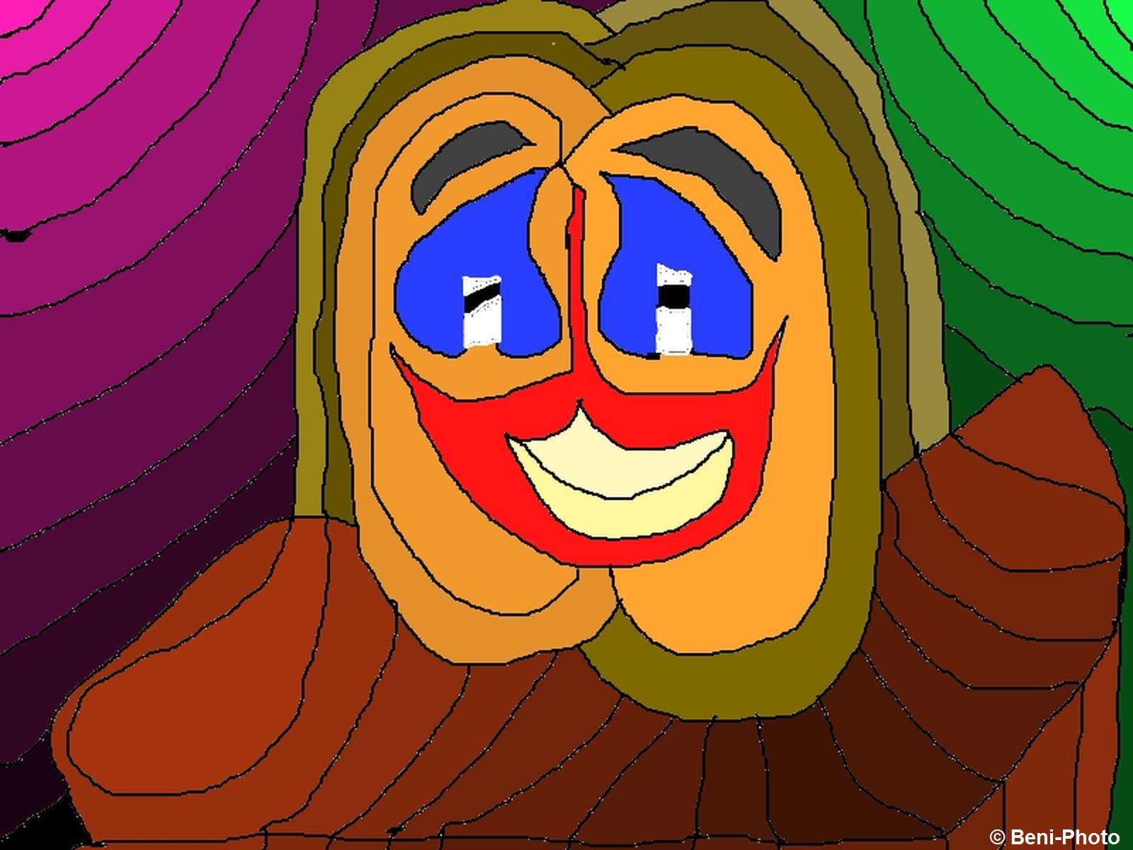 Solve The story of the mask! jigsaw puzzle online with 374 pieces