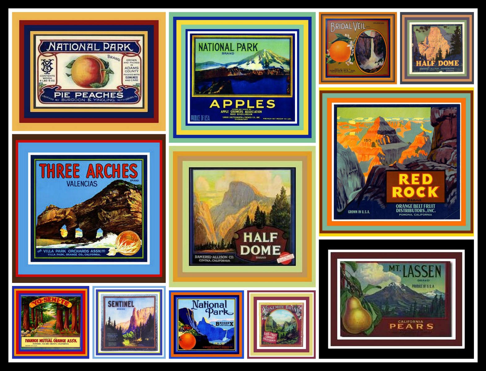 Solve Theme - National Parks - Vintage Fruit Crate Label jigsaw puzzle ...