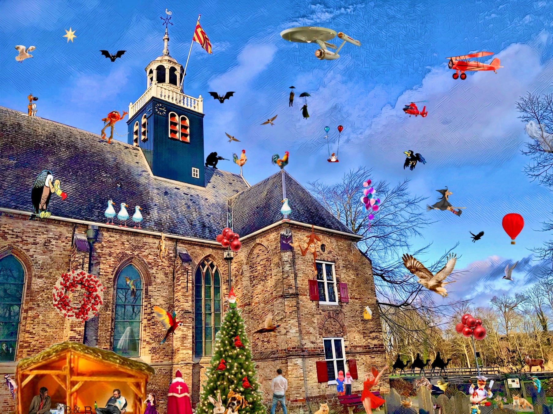 Solve Kerst in Egmond aan den Hoef 🐣 jigsaw puzzle online with 300 pieces