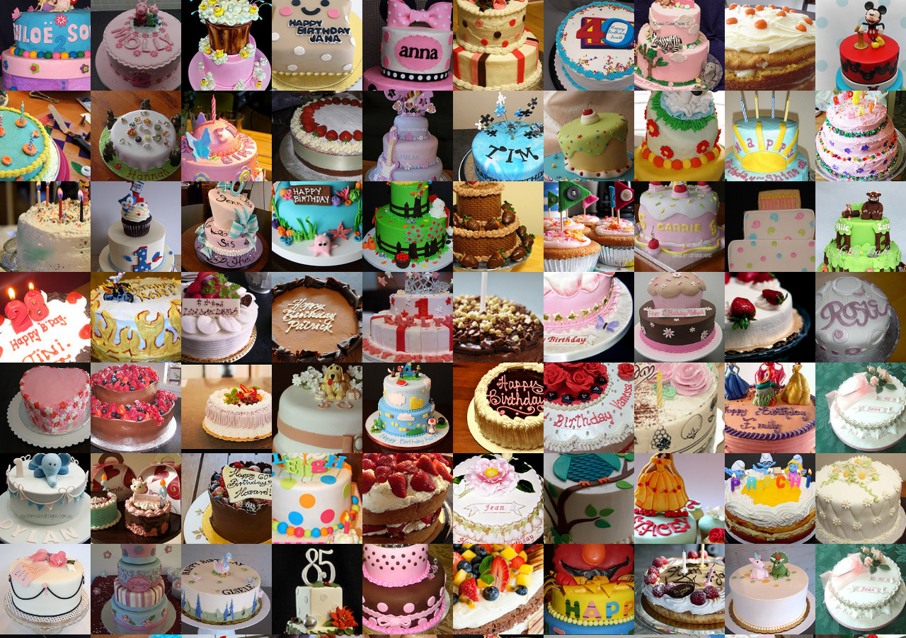 Solve montage_birthday_cakes jigsaw puzzle online with 165 pieces