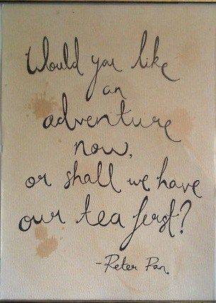 Solve "Would you like an adventure now, or shall we have our tea first ...