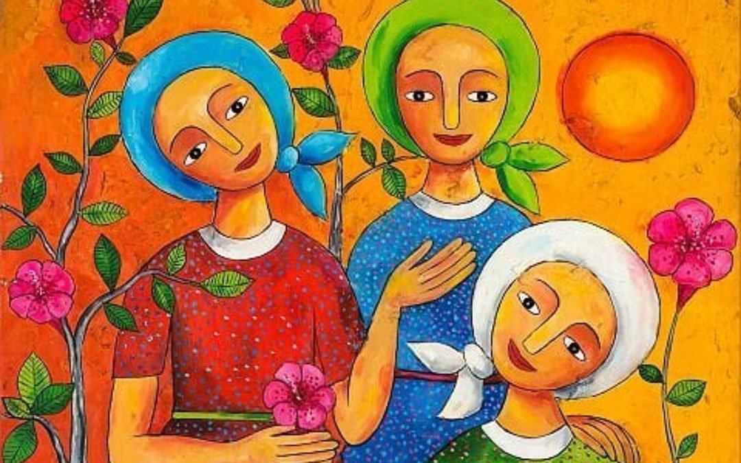 Solve Jose Morillo Artwork - 'Mujeres Entre Cayenas' jigsaw puzzle ...