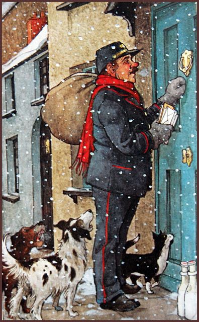 Solve The Mailman and his Entourage jigsaw puzzle online with 40 pieces