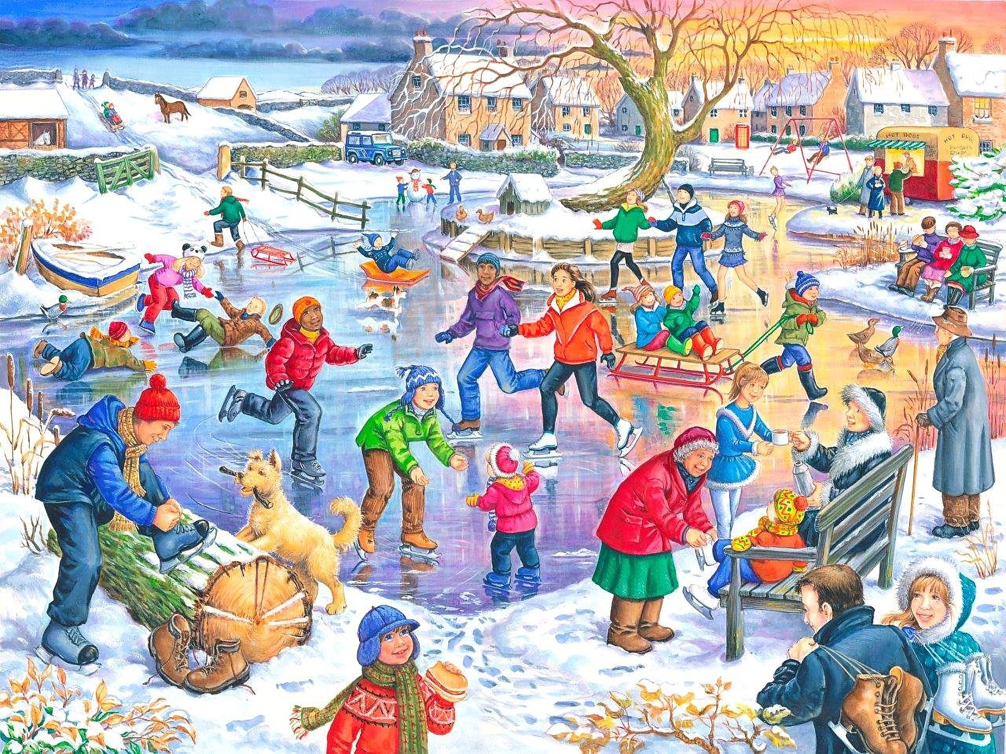 Solve Ice Skating jigsaw puzzle online with 352 pieces