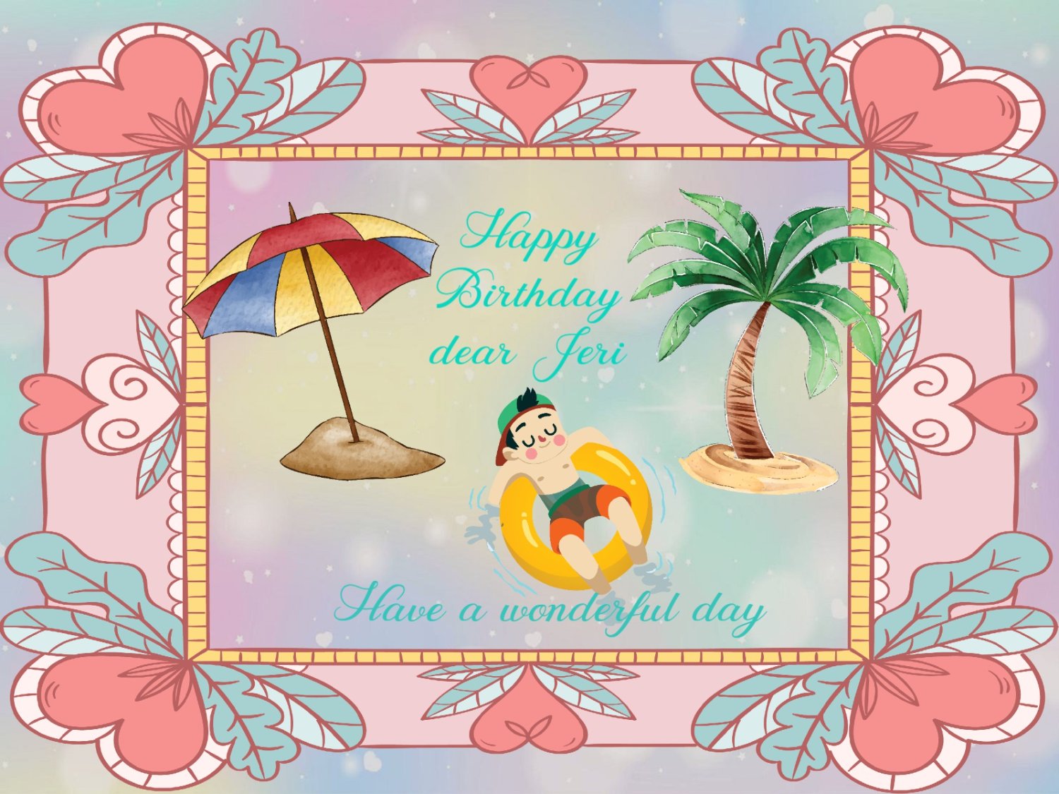 Solve Happy Birthday dear Jeri (jbu) jigsaw puzzle online with 12 pieces