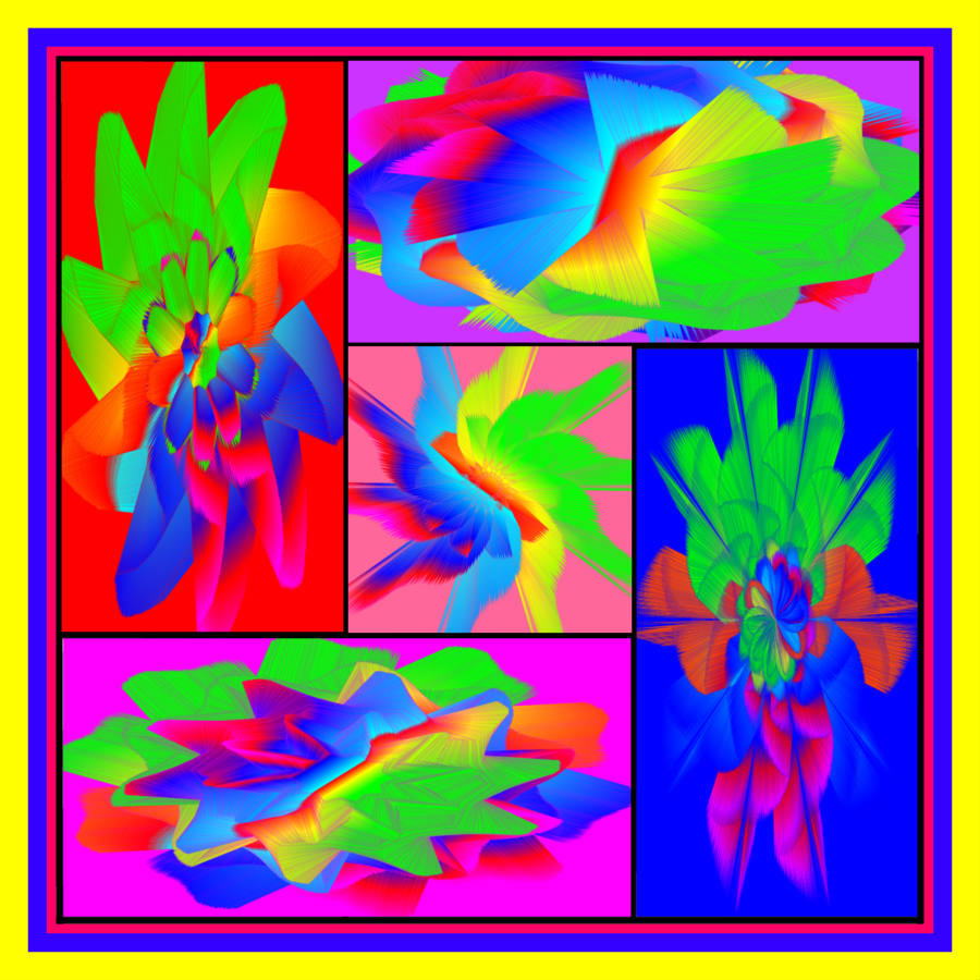 Solve Bright Panels jigsaw puzzle online with 64 pieces