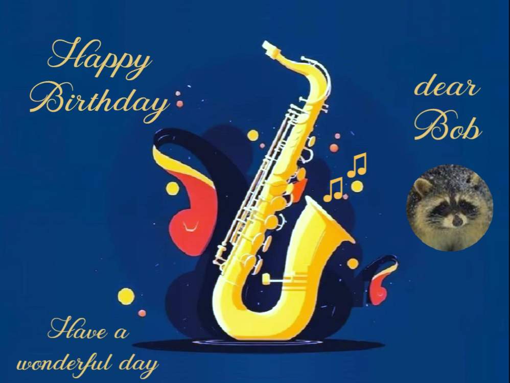 Jigsaw Puzzle | Happy Birthday dear Bob (Racoonstar) | 12 pieces | Jigidi