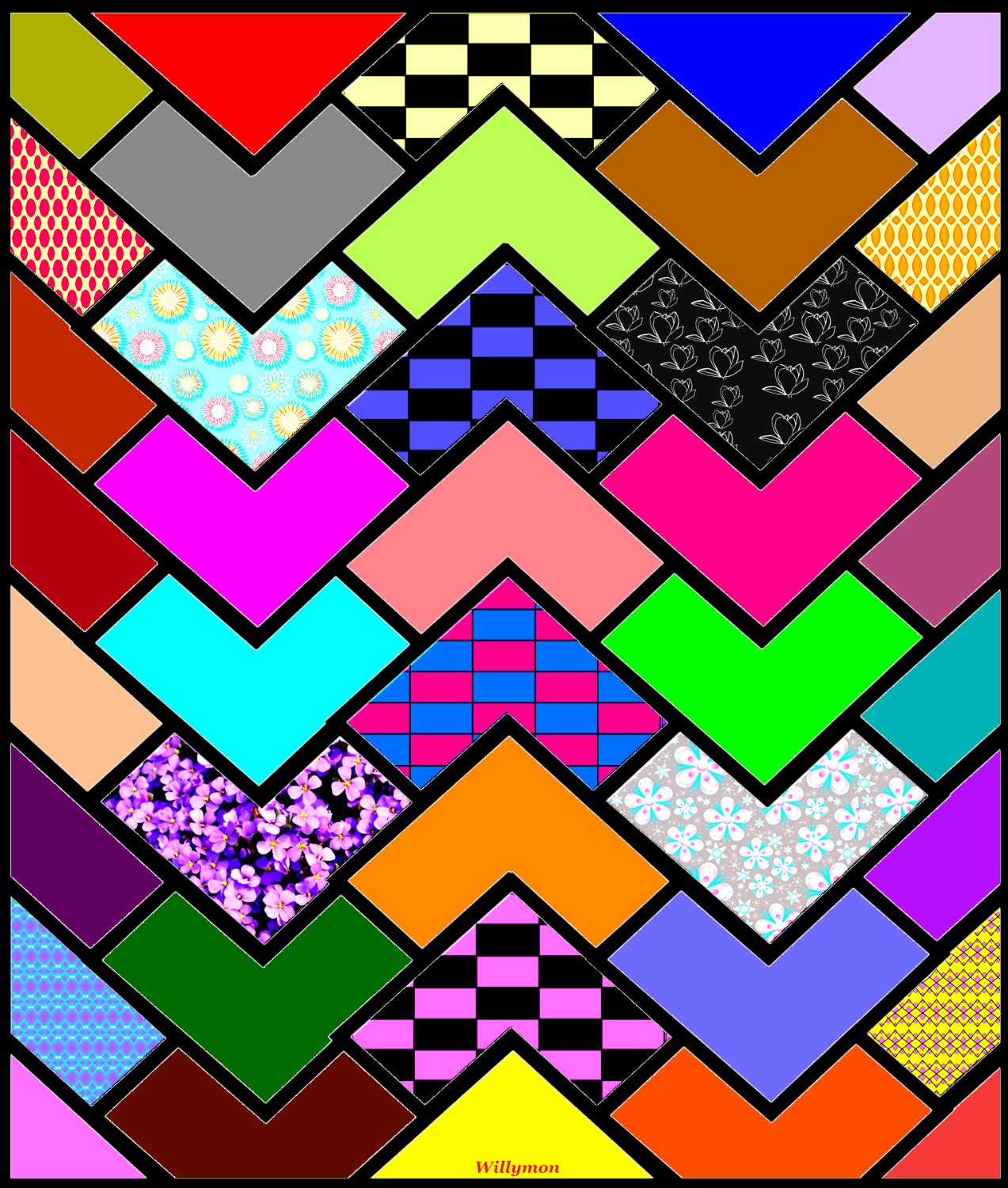 Solve slanted streetmosaic jigsaw puzzle online with 80 pieces