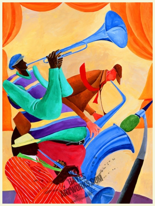 Solve Jazz Trio Hardee ~ Ivey Hayes jigsaw puzzle online with 88 pieces