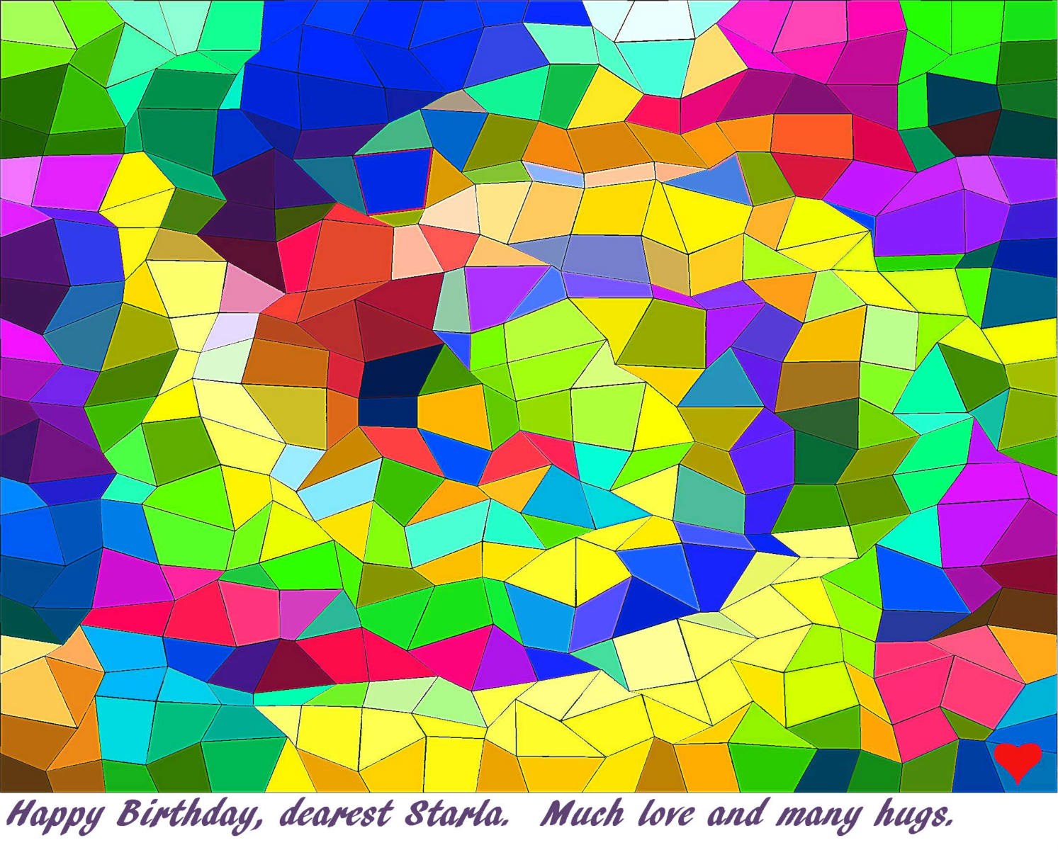 Solve Happy Birthday, Starla. I hope it is a happy one. (500 was the ...