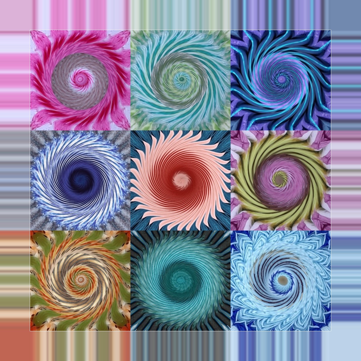 Solve Colorful Swirls jigsaw puzzle online with 36 pieces