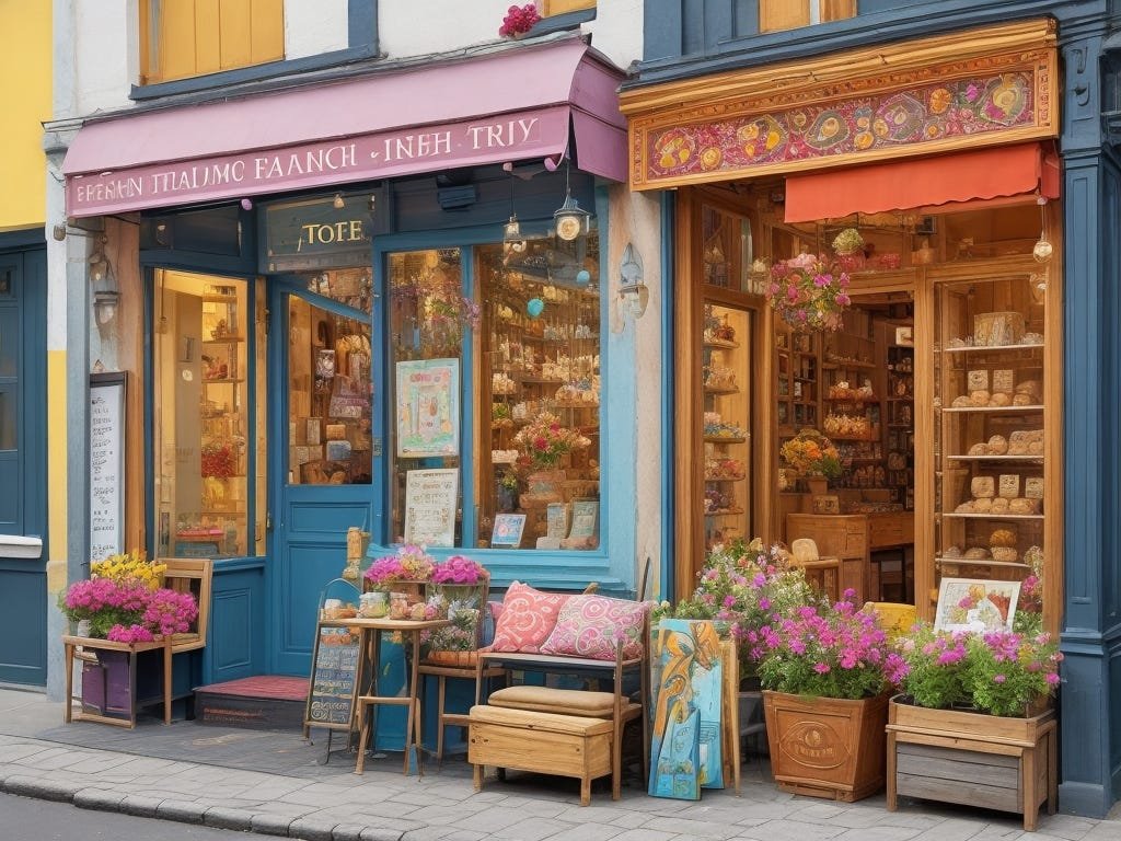 Solve London shop fronts jigsaw puzzle online with 88 pieces