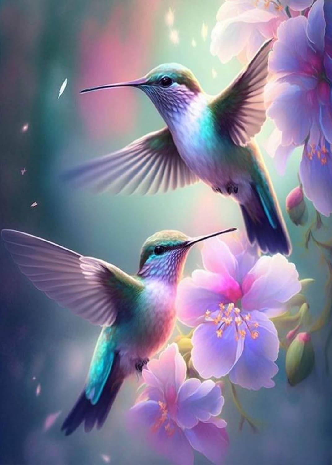Solve Beautiful Hummingbirds jigsaw puzzle online with 70 pieces