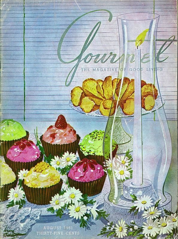 Solve Gourmet Magazine Cover August 1951 jigsaw puzzle online with 99 ...