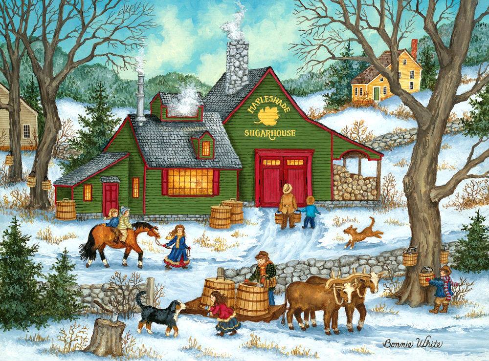 Solve TAPPING TREES jigsaw puzzle online with 192 pieces