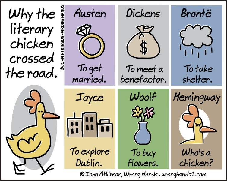 Solve Why the literary chicken crossed the road. jigsaw puzzle online ...