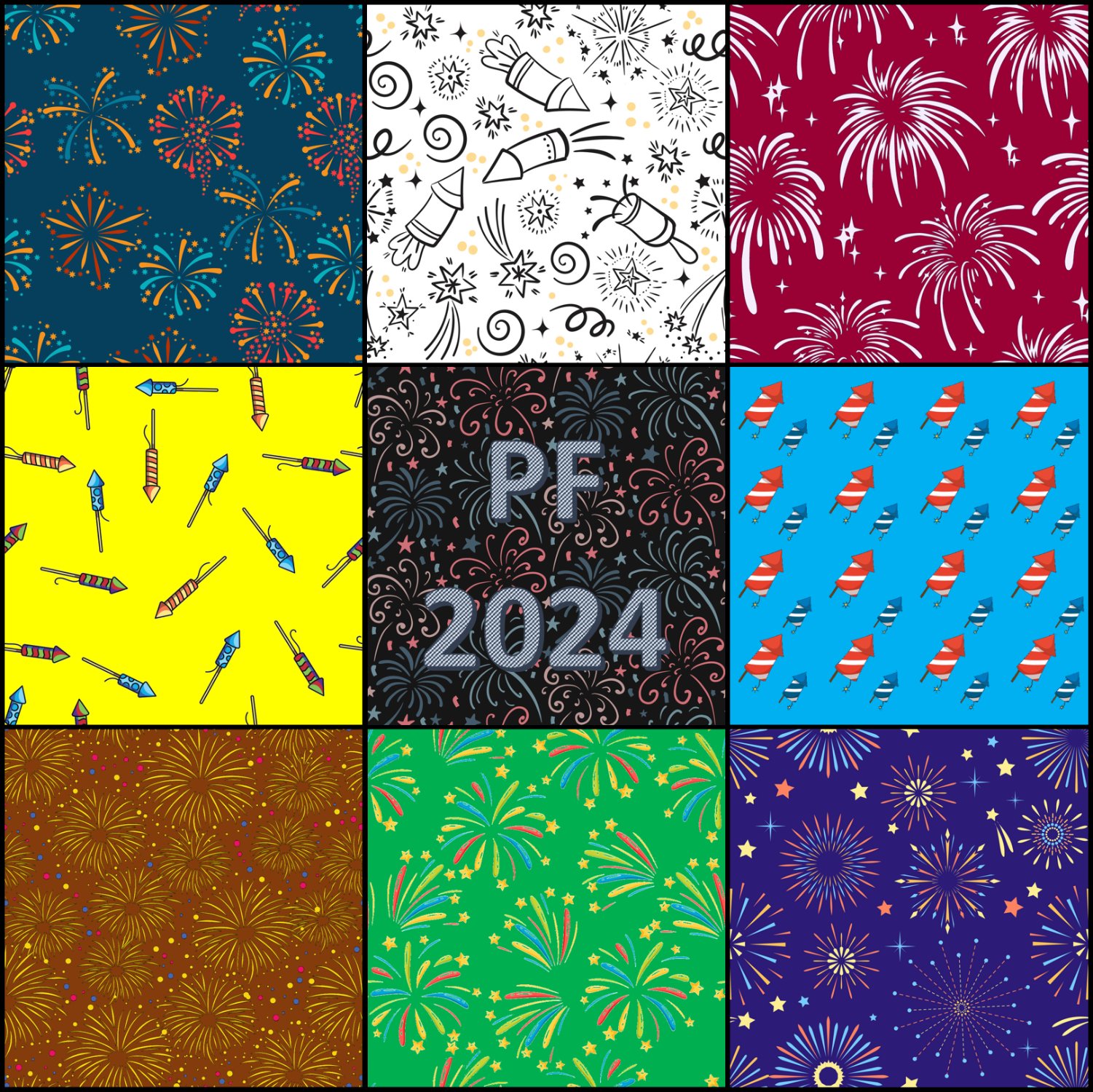 Solve Firework patterns jigsaw puzzle online with 225 pieces