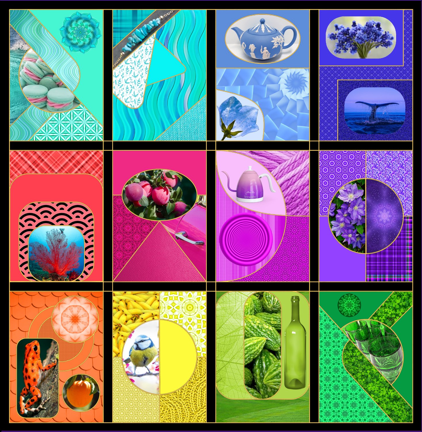 Solve Geometric 2 - Spectrum jigsaw puzzle online with 100 pieces