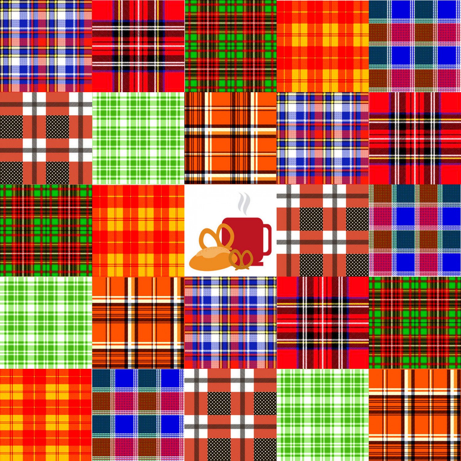 Solve Triple the Fun Plaids 488 jigsaw puzzle online with 169 pieces