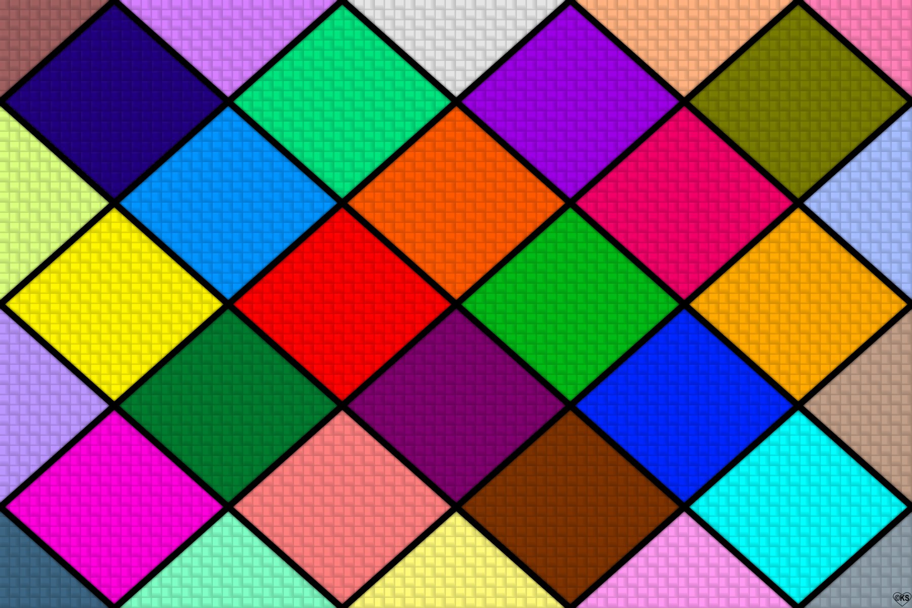 Solve Woven Diamonds!! ~ M jigsaw puzzle online with 96 pieces