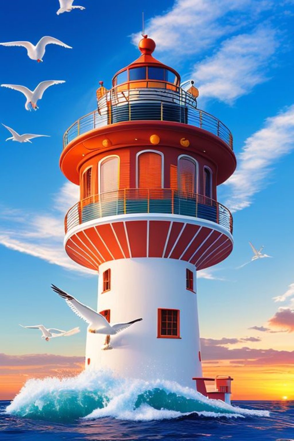 Solve Lighthouse jigsaw puzzle online with 77 pieces