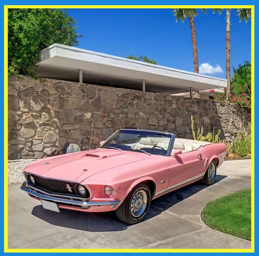 Solve 1969 Ford Mustang GT Convertible jigsaw puzzle online with 81 pieces