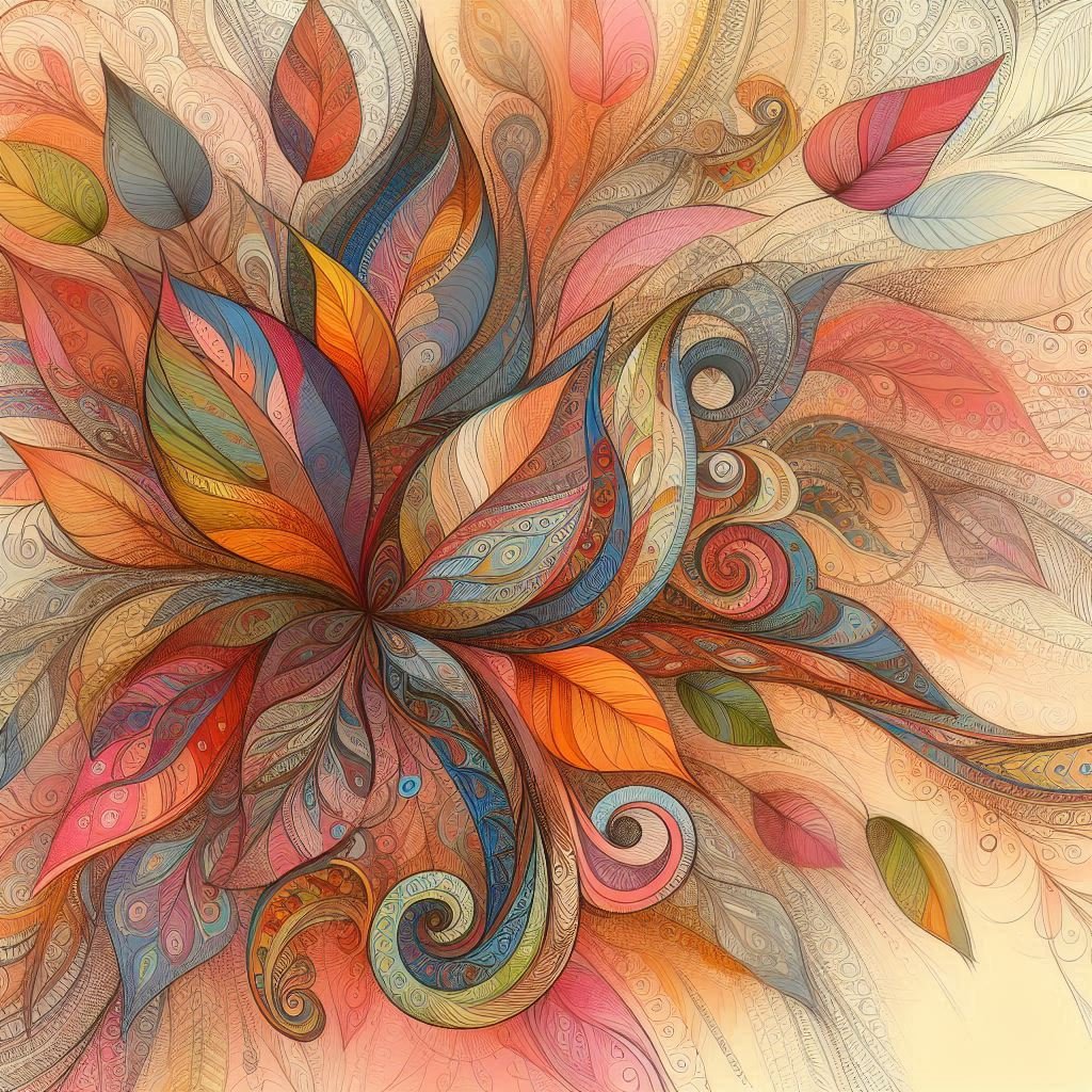 Jigsaw Puzzle | 81 pieces | Paisley-inspired abstract (resizable 9 to ...