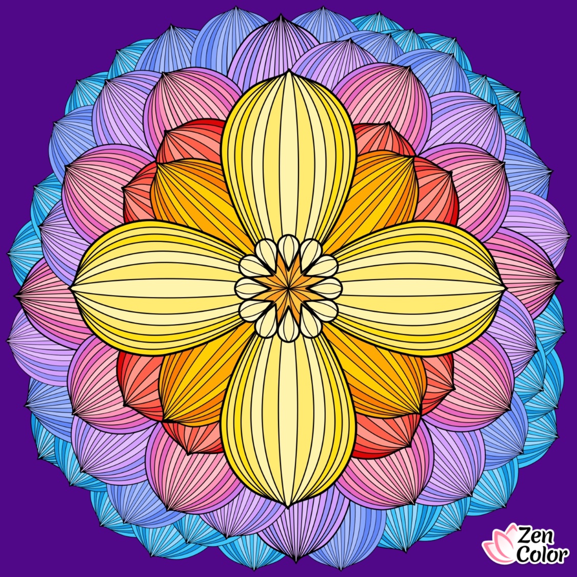 Solve Mandala jigsaw puzzle online with 9 pieces