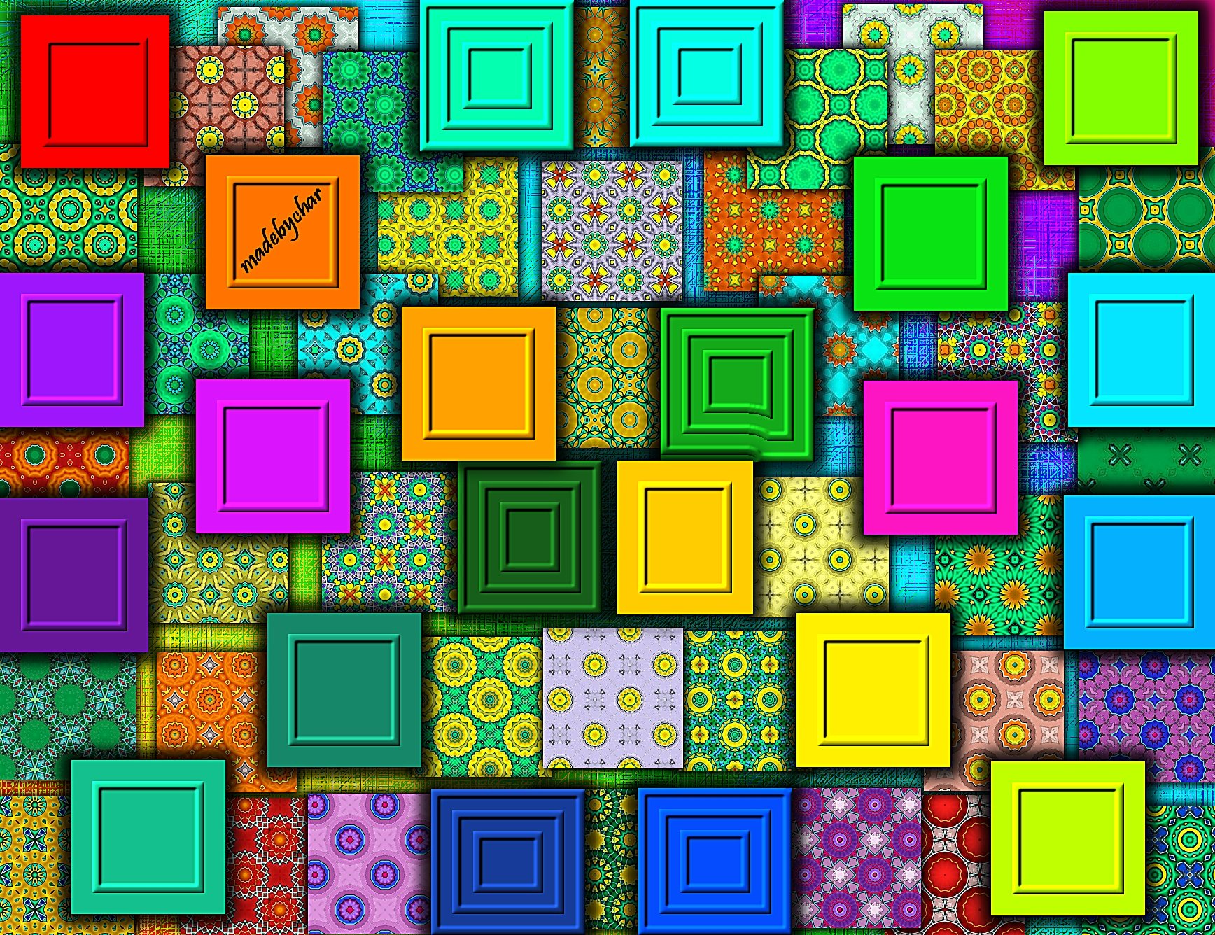 Solve Squares are fun... jigsaw puzzle online with 99 pieces