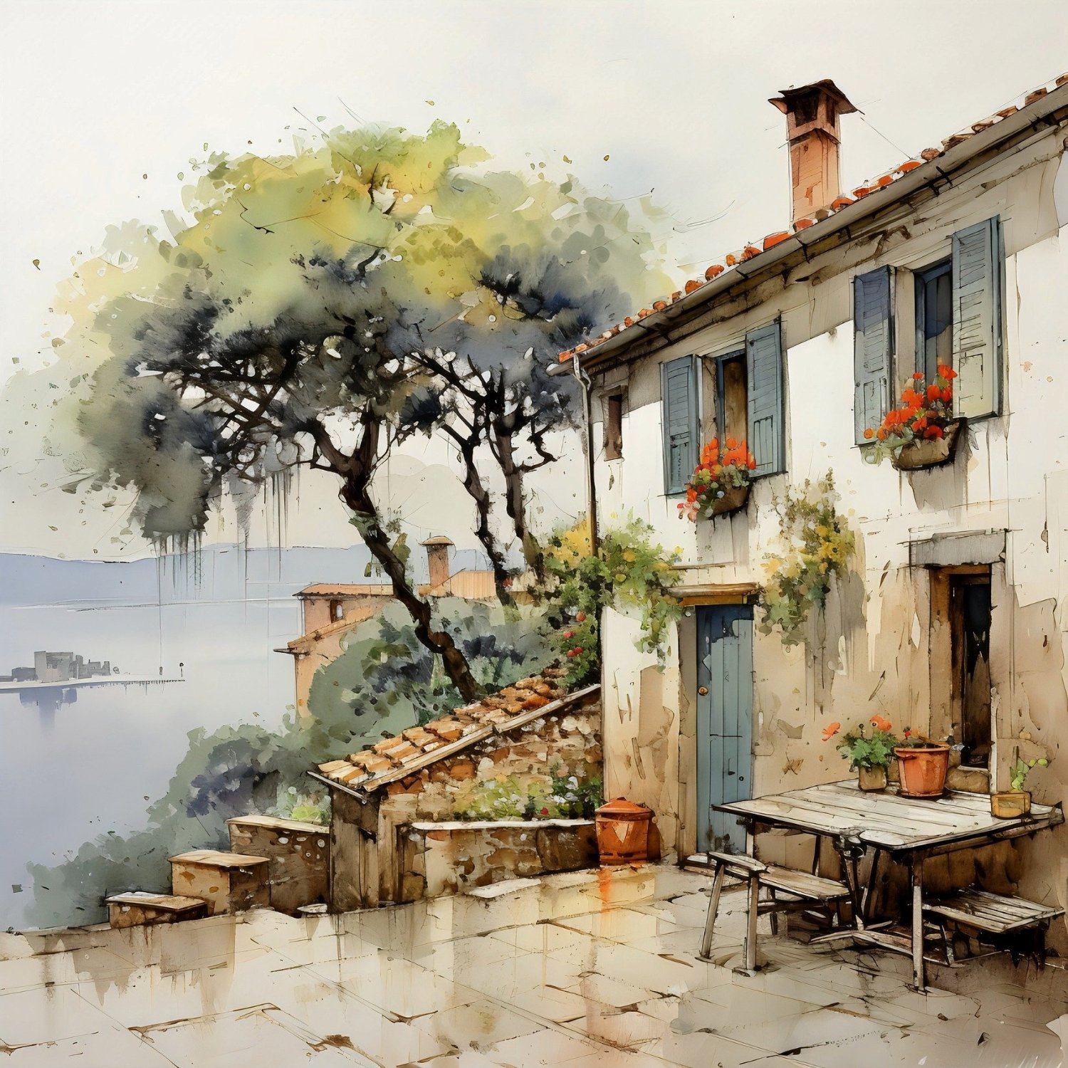 Jigsaw Puzzle | 64 pieces | Italian Villa, resizable 9 to 600 pieces ...