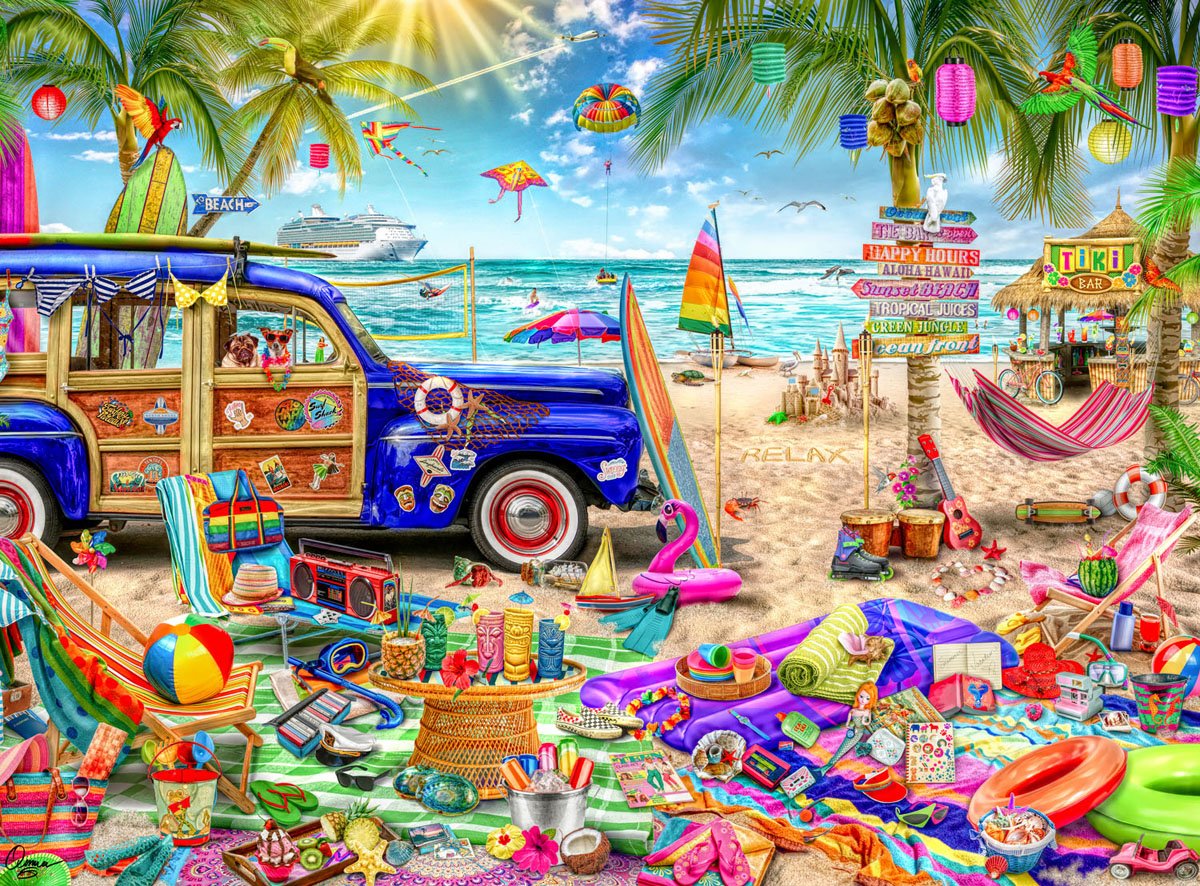 Solve Beachside Vacation jigsaw puzzle online with 140 pieces
