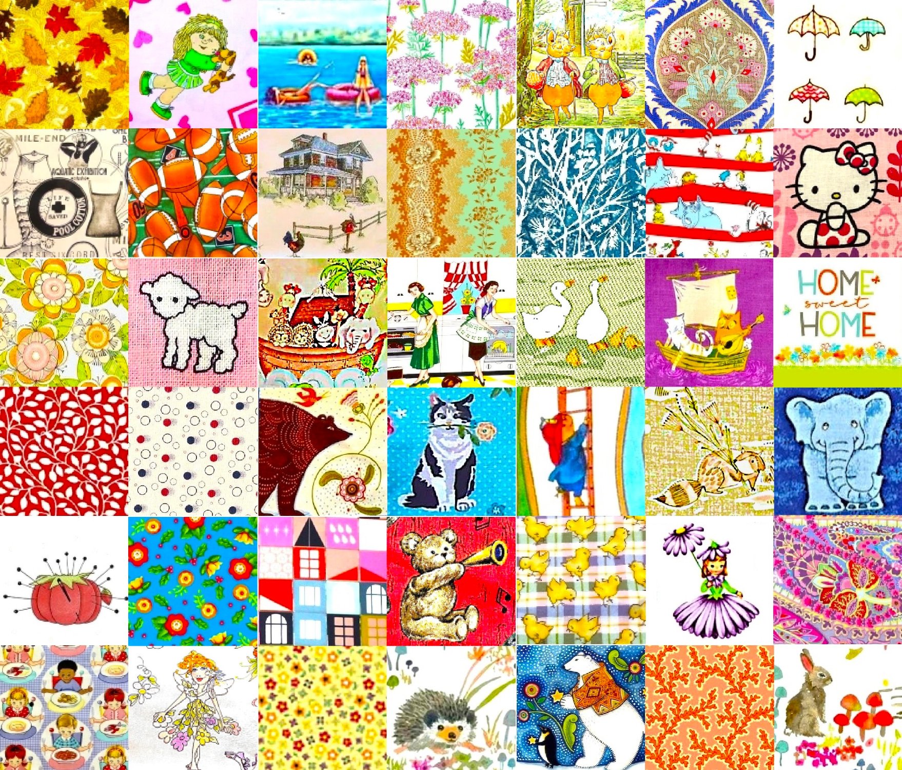 Solve PATCHWORK OUT OF PRINT 21 jigsaw puzzle online with 378 pieces