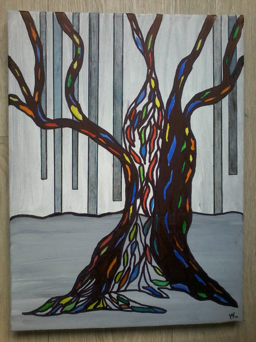 Solve very strange tree jigsaw puzzle online with 130 pieces