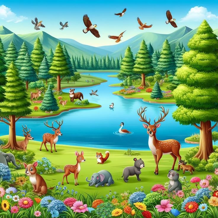 Solve puzzle - A forest jigsaw puzzle online with 81 pieces